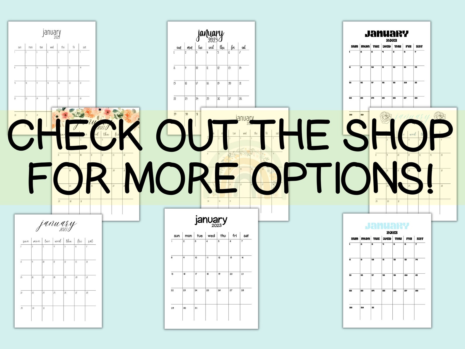 Blank Portrait Calendar Printable, Undated Calendar Template Printable ...