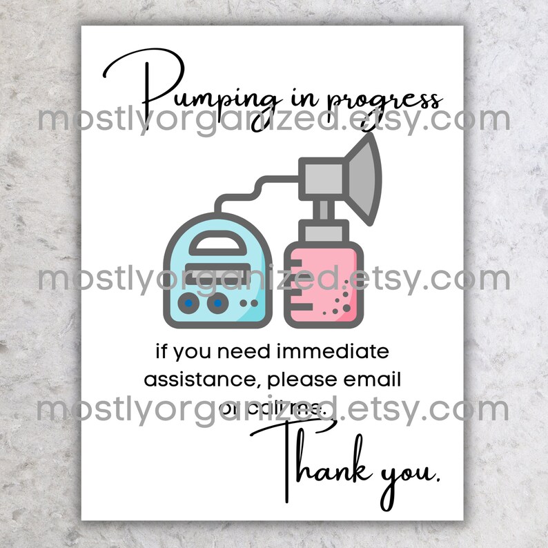 Working Pumping Mom Printable Bundle, Breast Feeding Printables ...