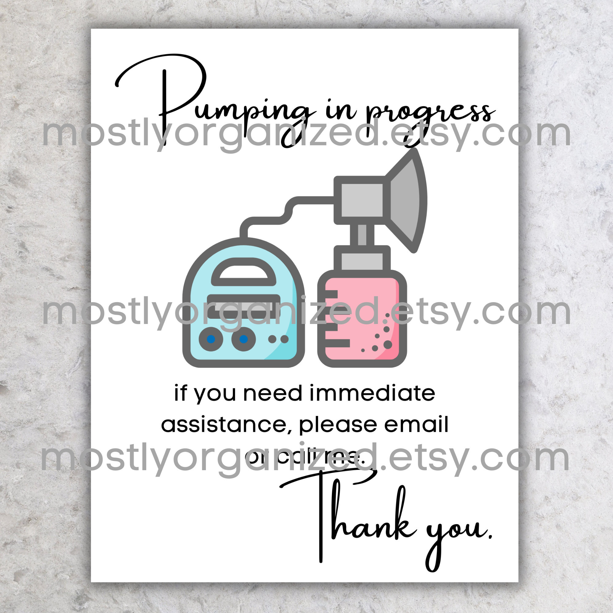 Working Pumping Mom Printable Bundle, Breast Feeding Printables ...