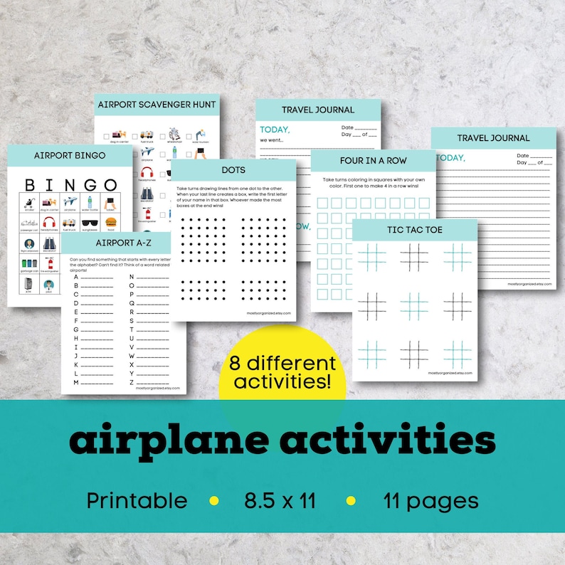 Airplane Activities for Kids, Travel Activities for Kids, Travel ...