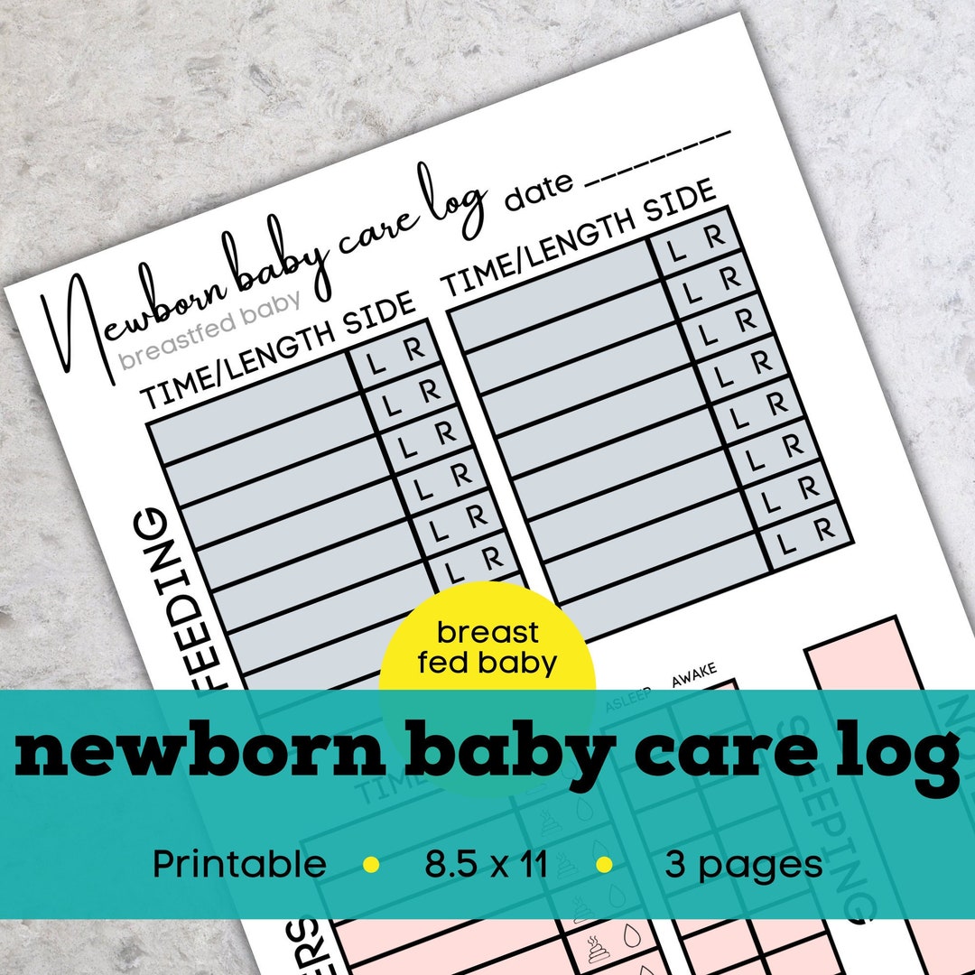 Baby Feeding Chart, Printable Newborn Feeding Schedule, Printable Baby ...