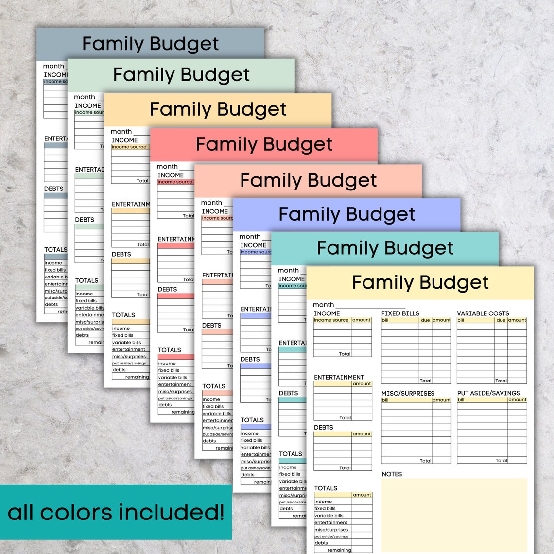 Budget Planner Printable Monthly Pdf, Monthly Bill Tracker Printable ...