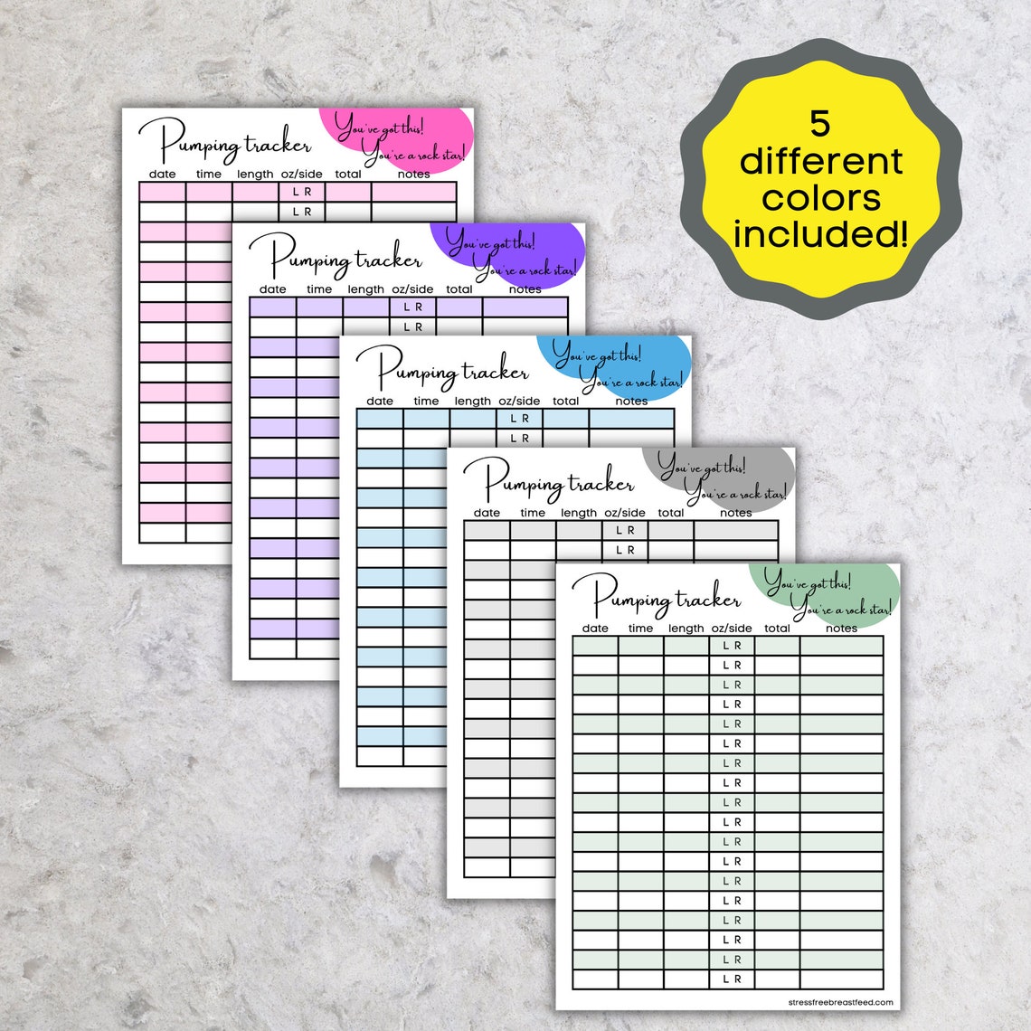 Printable Breast Milk Tracker, Breast Pumping Log, Exclusive Pumping ...