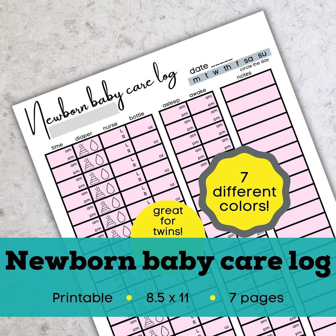 Baby Feeding Chart, Infant Daily Report, Printable Baby Log, Baby ...