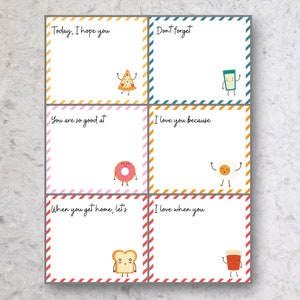 Lunch Box Cards, Kids Lunchbox Notes Printable, Printable Lunch Box ...