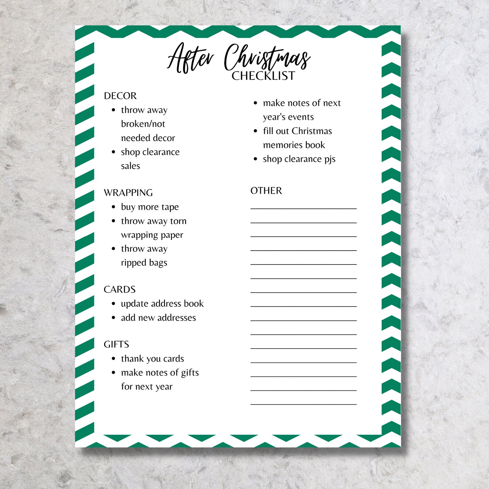 Printable Christmas Checklist Christmas Planner Printable - Etsy