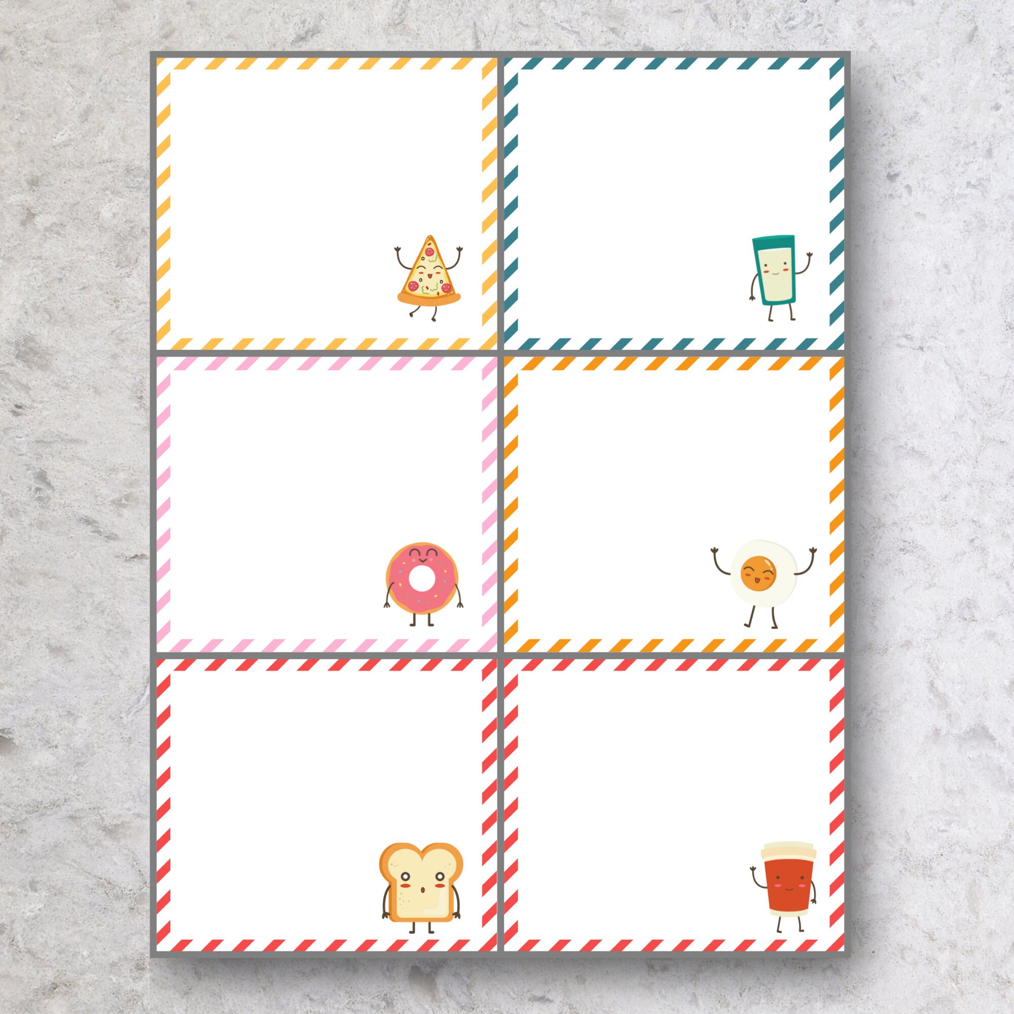 Lunch Box Cards Kids Lunchbox Notes Printable Printable - Etsy