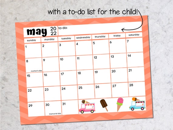 May And June Calendar 2022