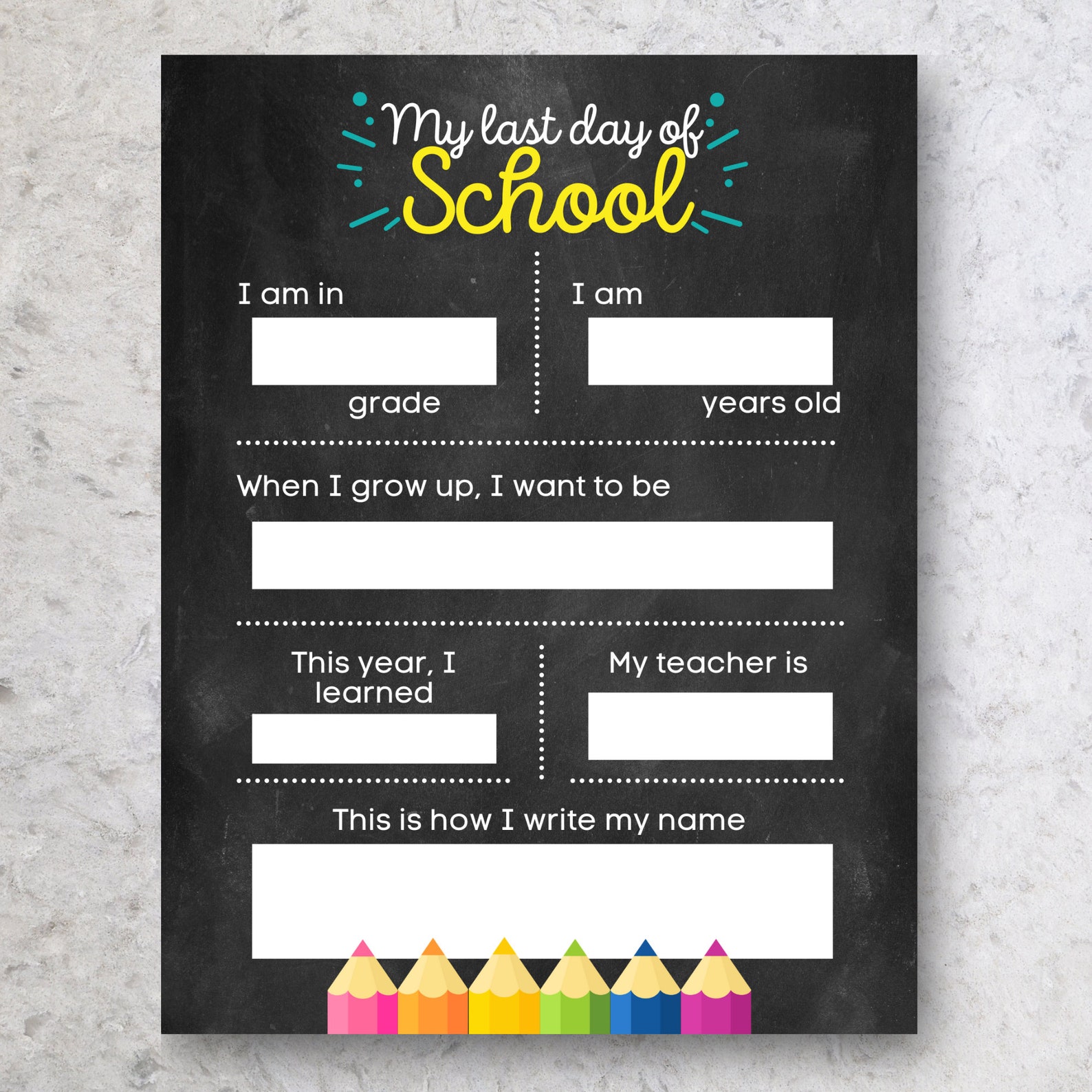 Back to School Sign Printable First Day of School Sign - Etsy