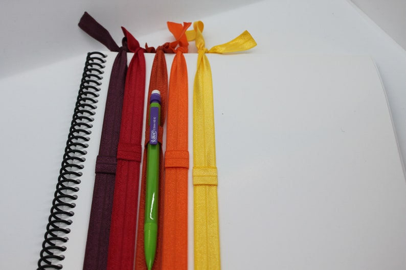 Elastic Planner Band Pen Holder, Book Band Pen, Stretchy Bookmark, A5 ...