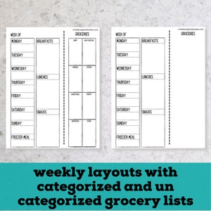 Meal Planning Bundle, Weekly Meal Planner Bundle, Weekly Meal Planner ...