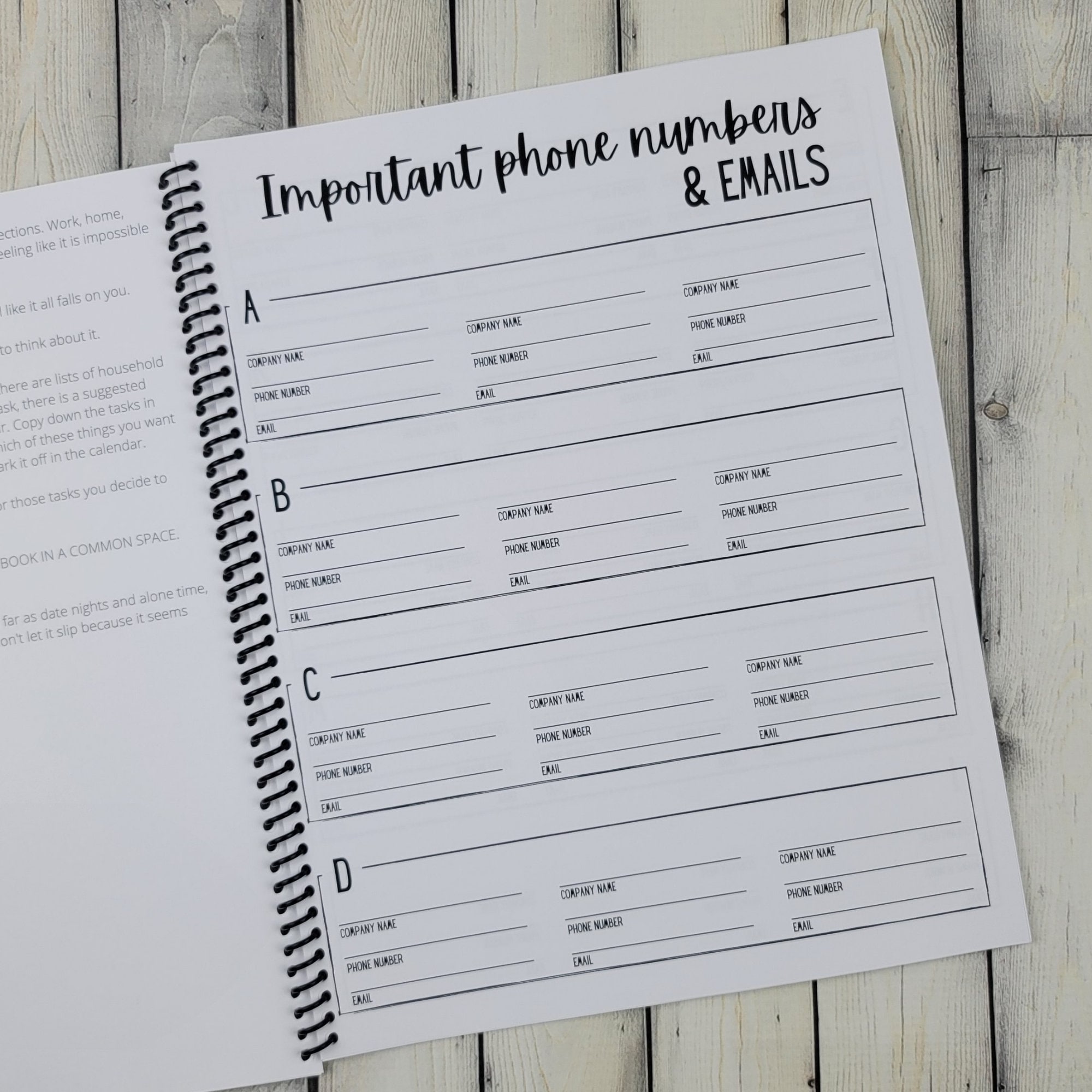 Home Organization Notebook Home Tasks Notebook Home | Etsy