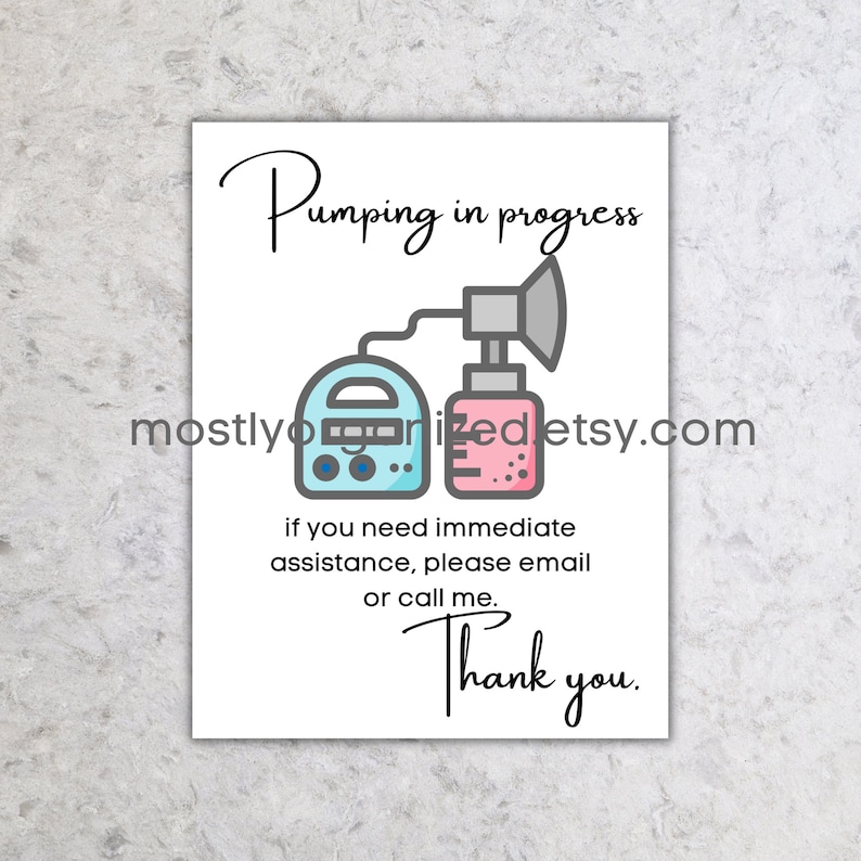 Pumping in Progress Sign, Nursing Sign, Pumping Sign for Work, Pumping ...