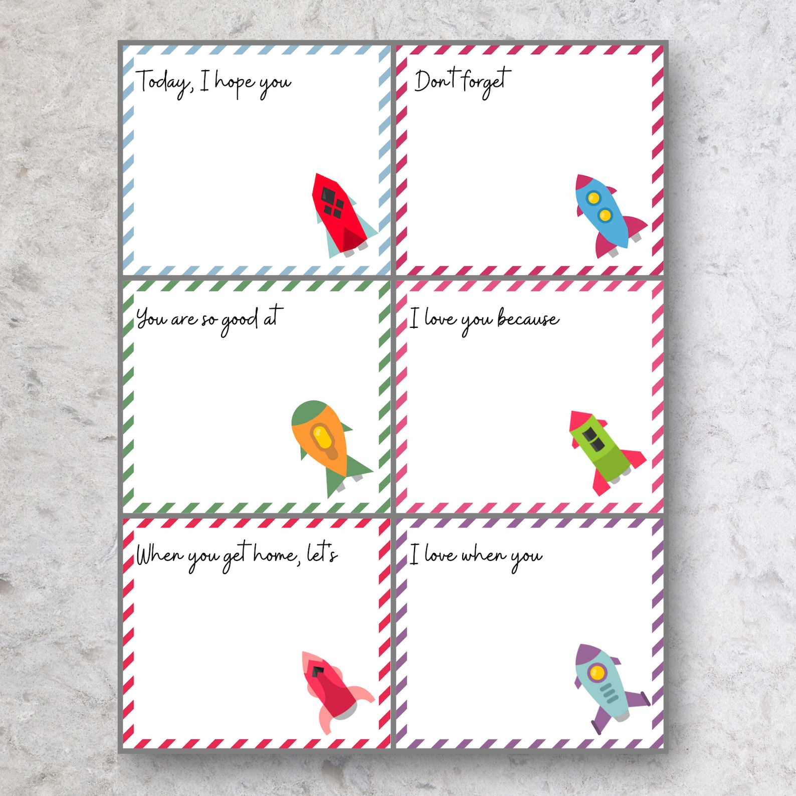 Kids Lunchbox Notes Printables, Printable School Notes, Printable ...