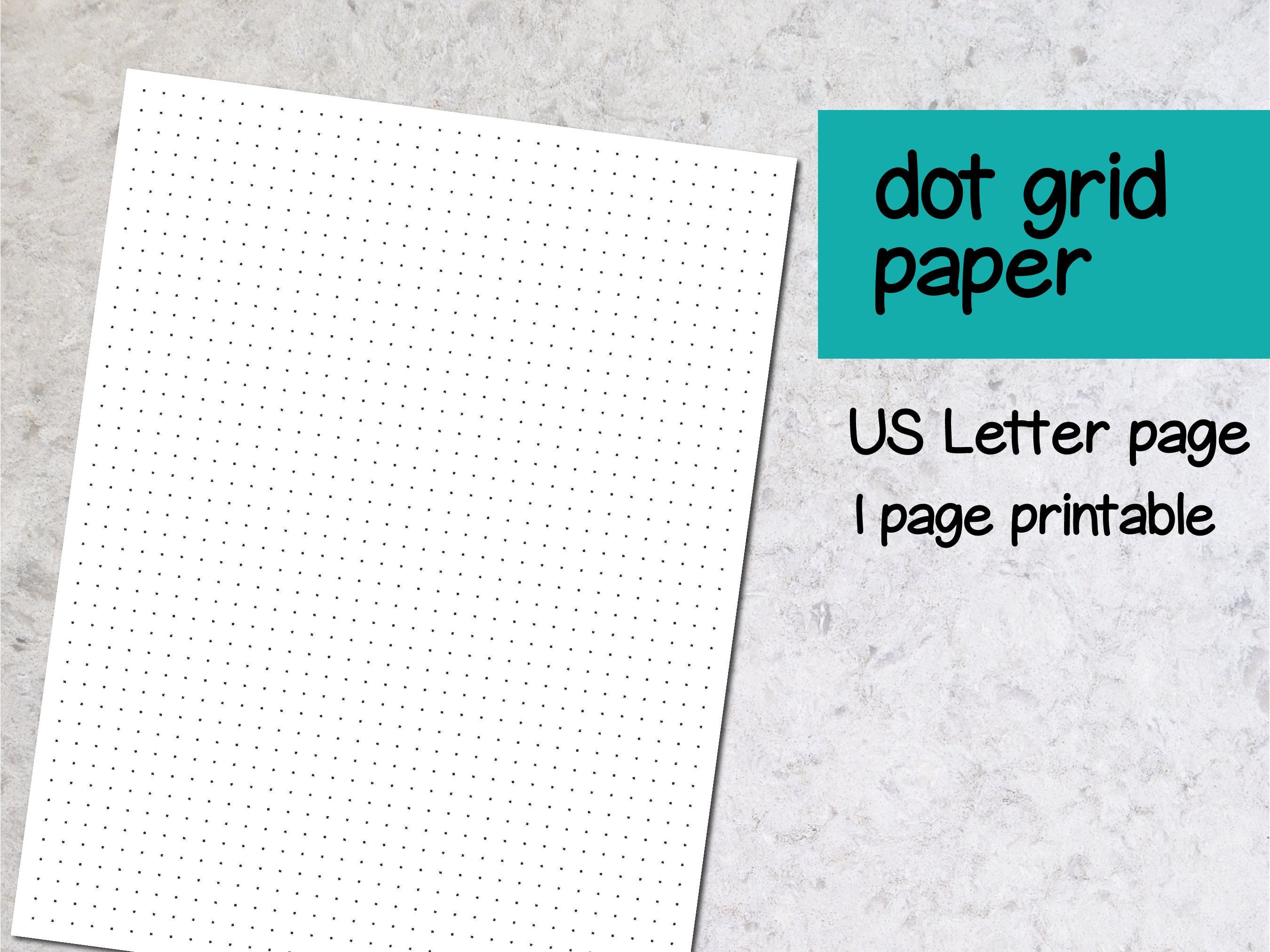 Dot Grid Paper Printable, Bullett Paper Printable, Dot Journal Paper ...