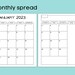 2023 Weekly Planner Printable Bundle, 2023 Monthly Calendar Printable ...