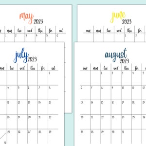 12 Month Calendar 2023, Printable Family Wall Calendar Planner, Office ...