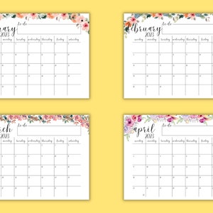 2023 Landscape Calendar Printable Horizontal Planner Insert - Etsy