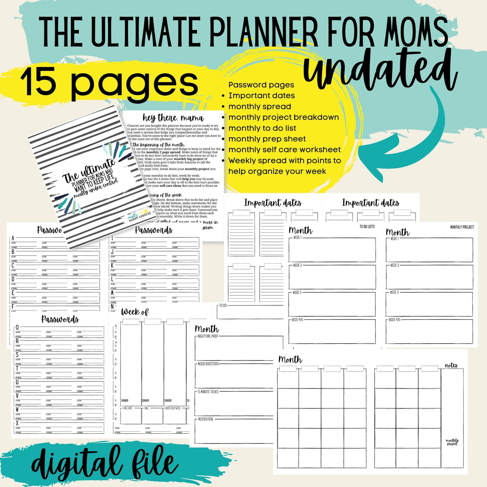 Stay at Home Mom Planner Homemaking Planner Planner for Mom - Etsy