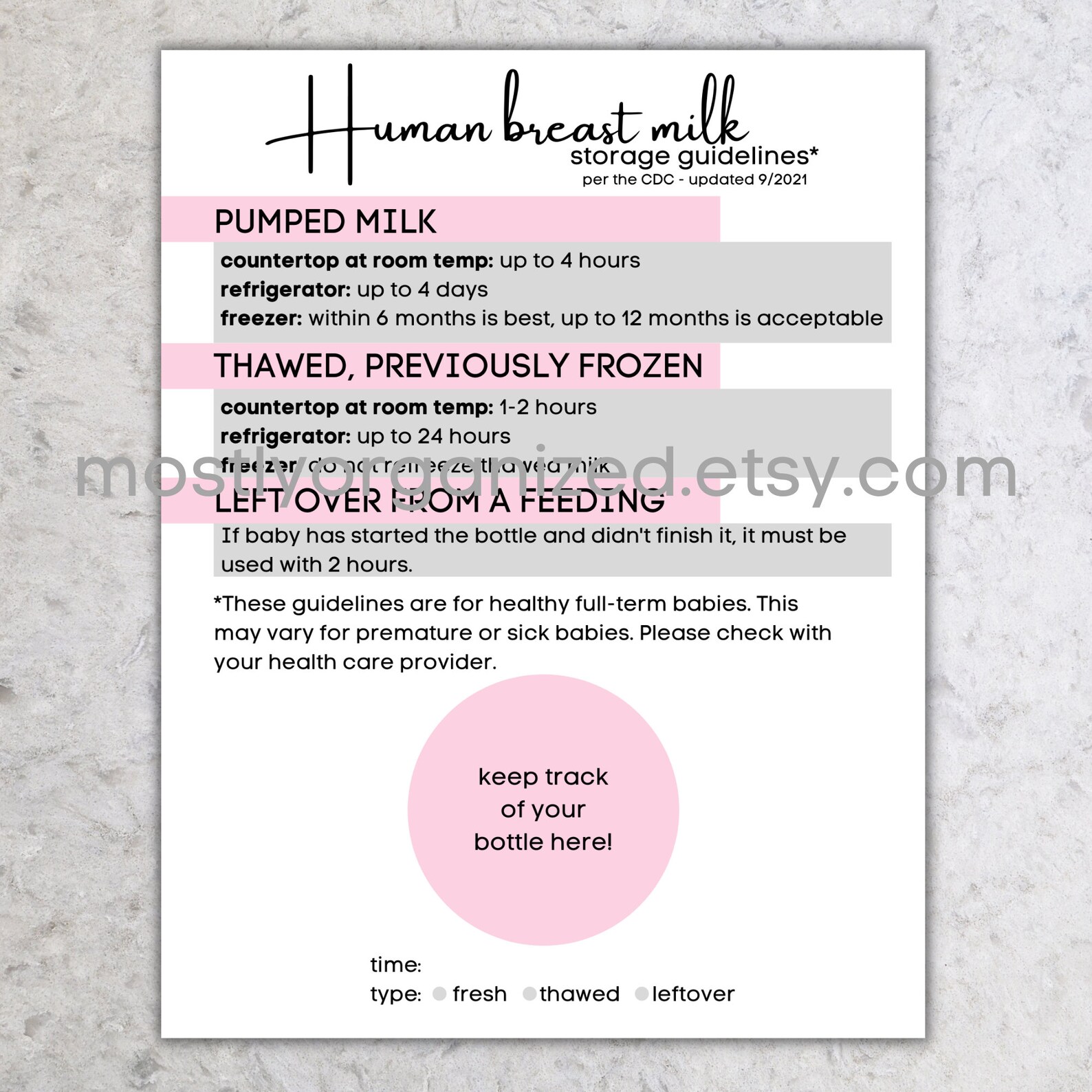 Breastmilk Storage Magnet DIY, Pumped Milk Storage Guidelines, Breast ...