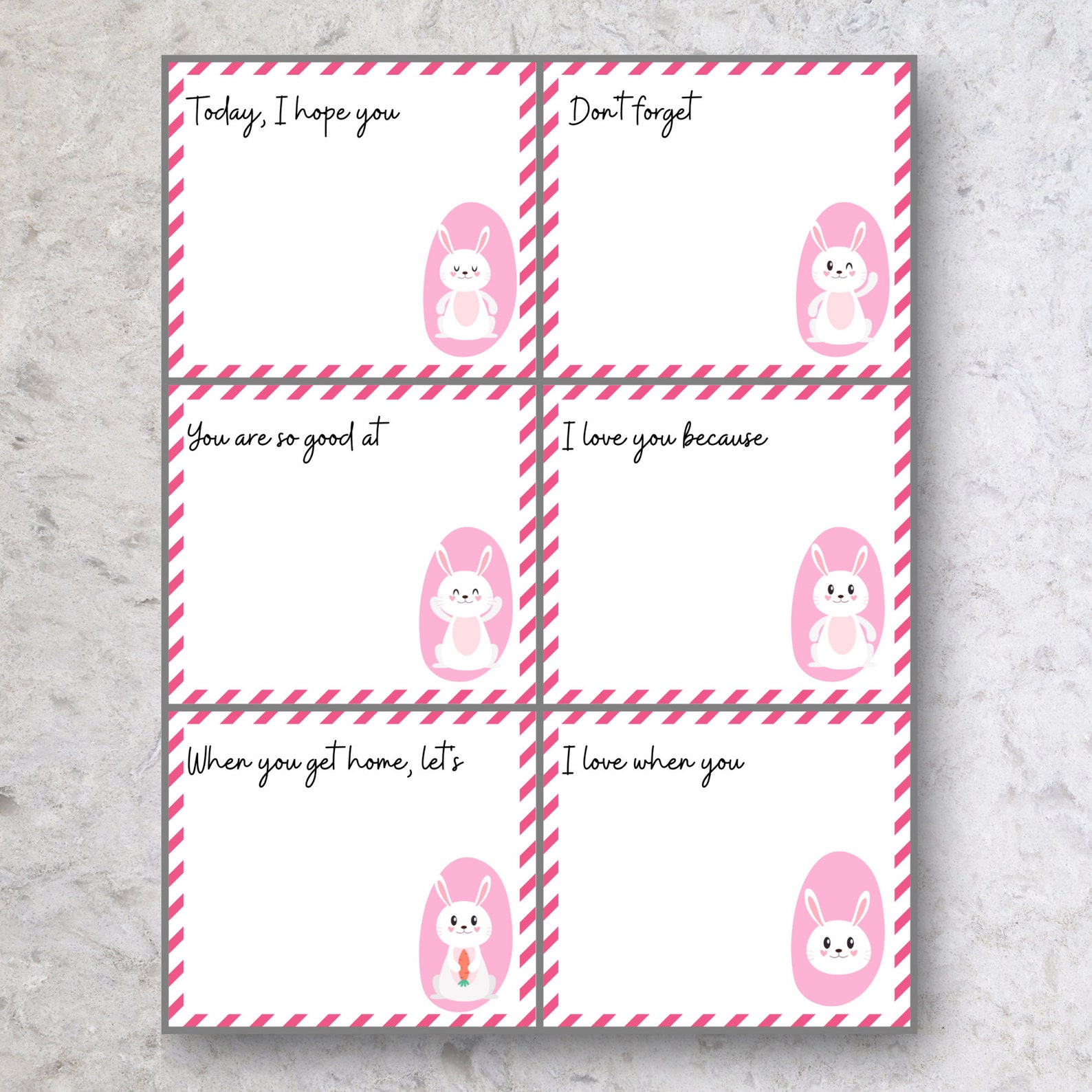 Printable Lunchbox Notes for Kids Lunch Box Cards Printable | Etsy