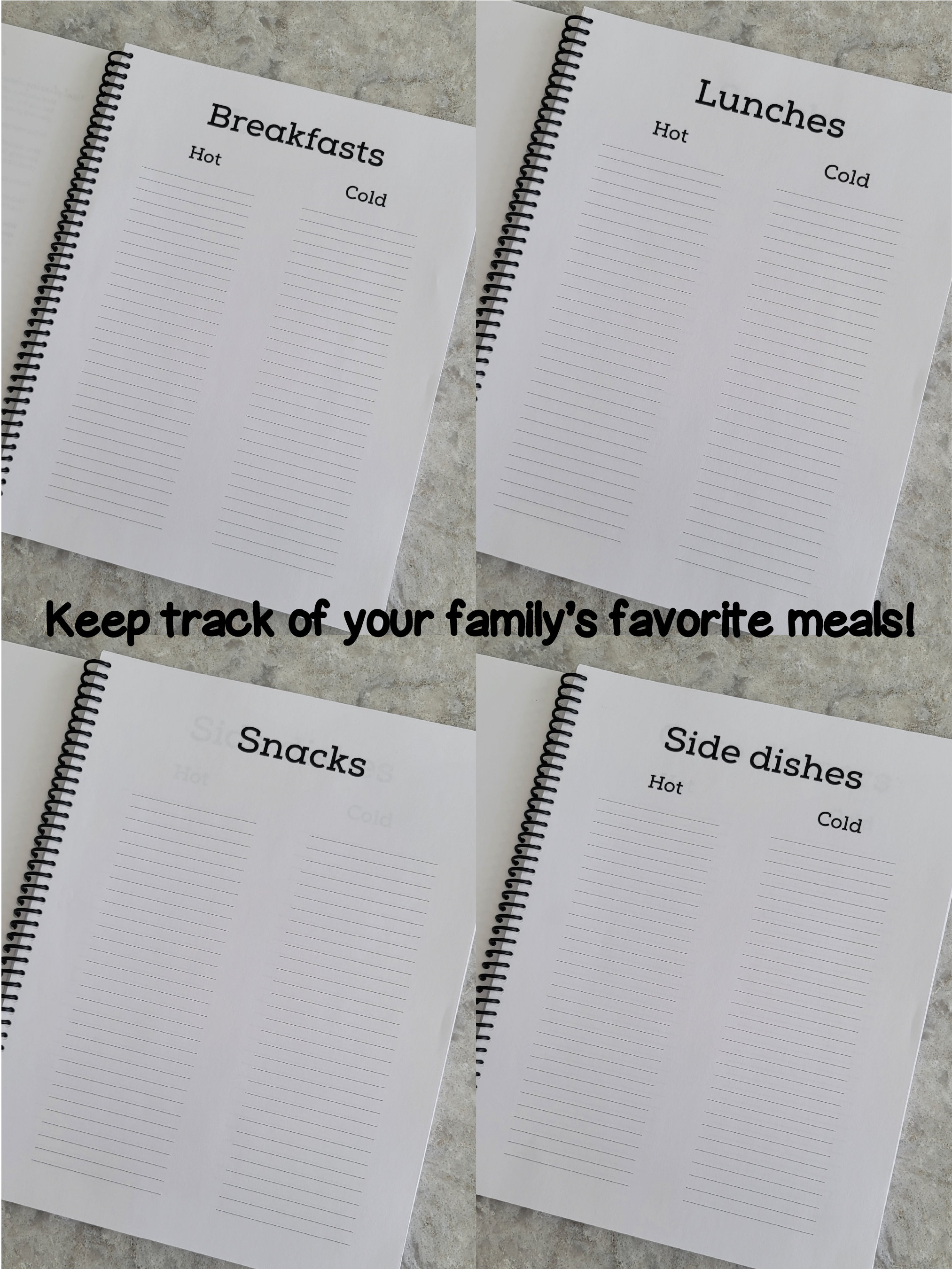 Monthly Meal Planner Notebook and Grocery List, Ultimate Meal Planner ...