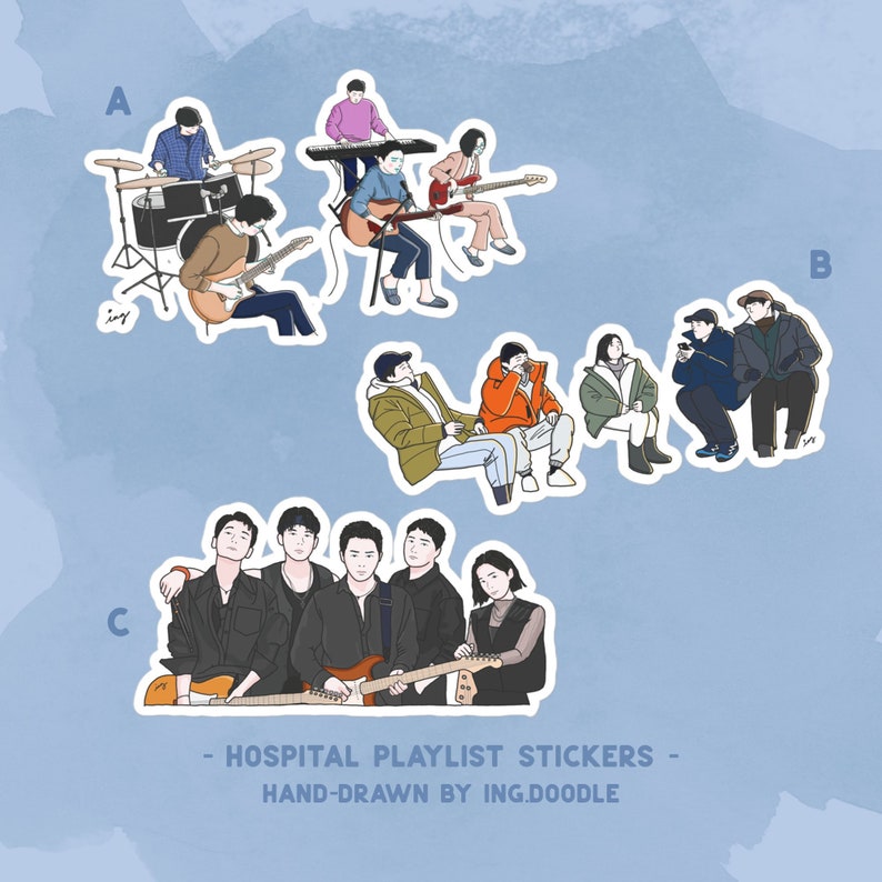 Hospital Playlist Sticker Crew 99 Sticker Kdrama Fan Art | Etsy