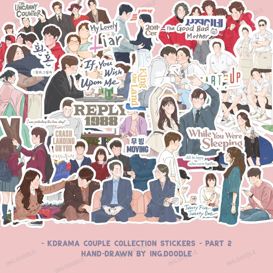 Kdrama Couple Sticker Part 2 Kdrama Squad Sticker Kdrama - Etsy