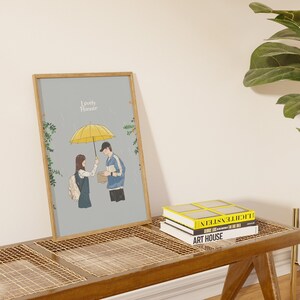Lovely Runner - Yellow Umbrella - Kdrama Poster | Byeon Woo Seok | Kim ...