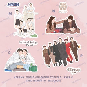 Kdrama Couple Sticker Part 2 - Kdrama Squad Sticker | Kdrama Fan Art ...