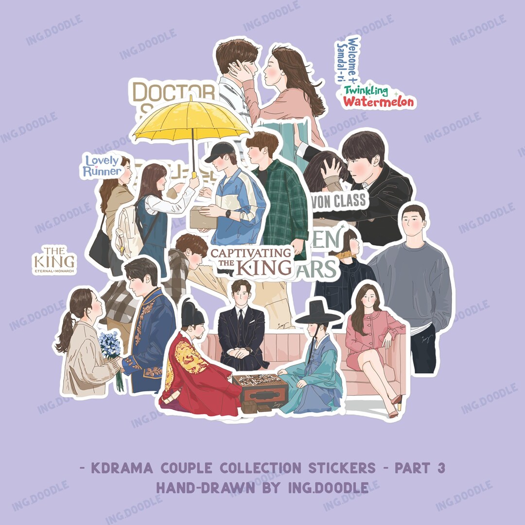 Kdrama Couple Sticker Part 3 Korean Drama Fan Art Kdrama Merch - Etsy