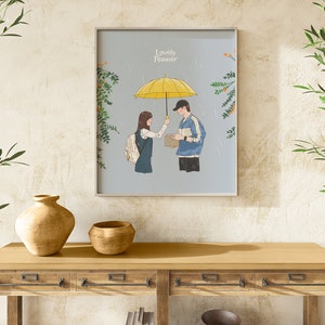 Lovely Runner - Yellow Umbrella - Kdrama Poster | Byeon Woo Seok | Kim ...