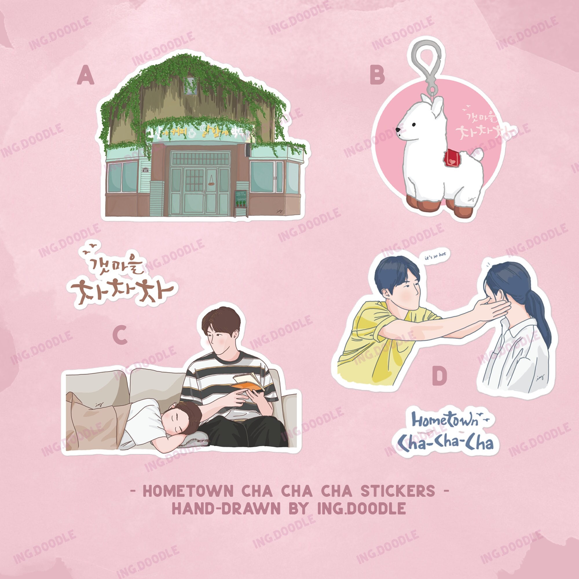 Hometown Cha Cha Cha Stickers Kim Seon Ho Shin Min Ah - Etsy