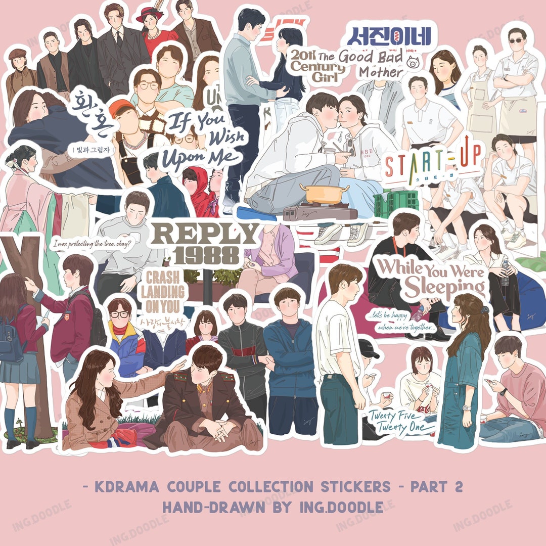 Kdrama Couple Sticker Part 2 Kdrama Squad Sticker Kdrama - Etsy