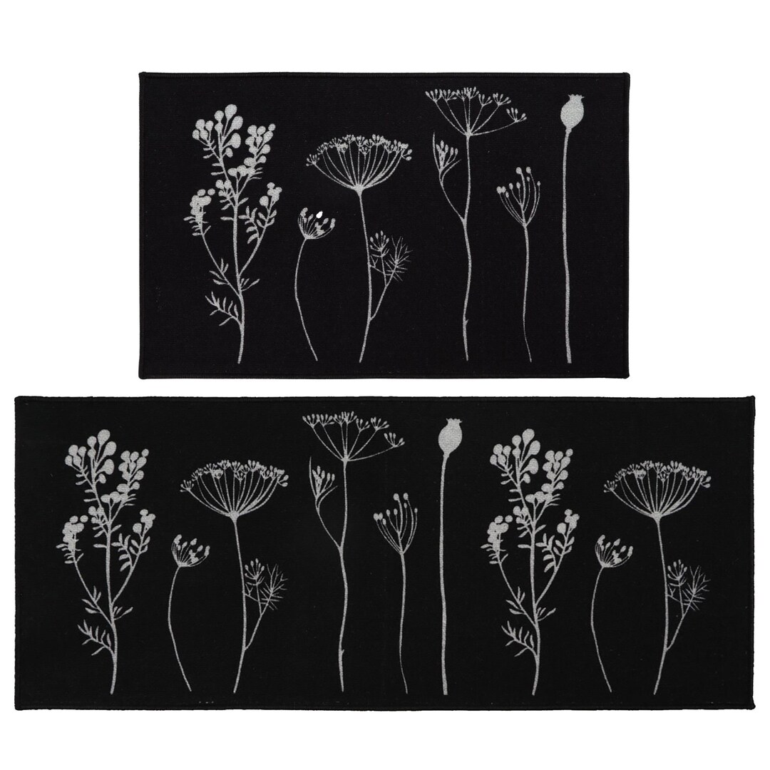 Wool Effect Wildflowers Kitchen Mat & Runner Rug - Etsy