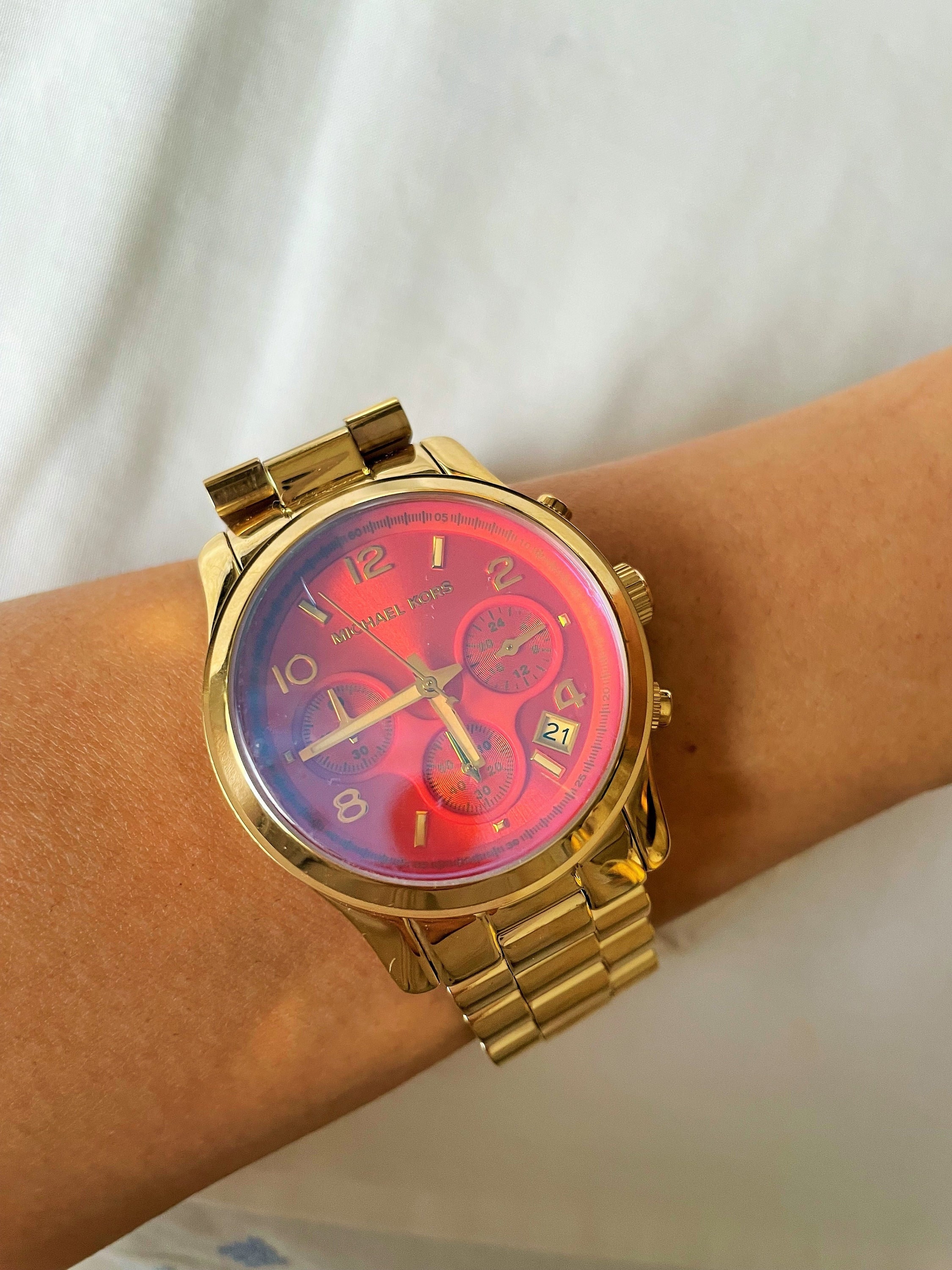 Michael Kors Darci Pearl White Two-tone Ladies Watch MK3405