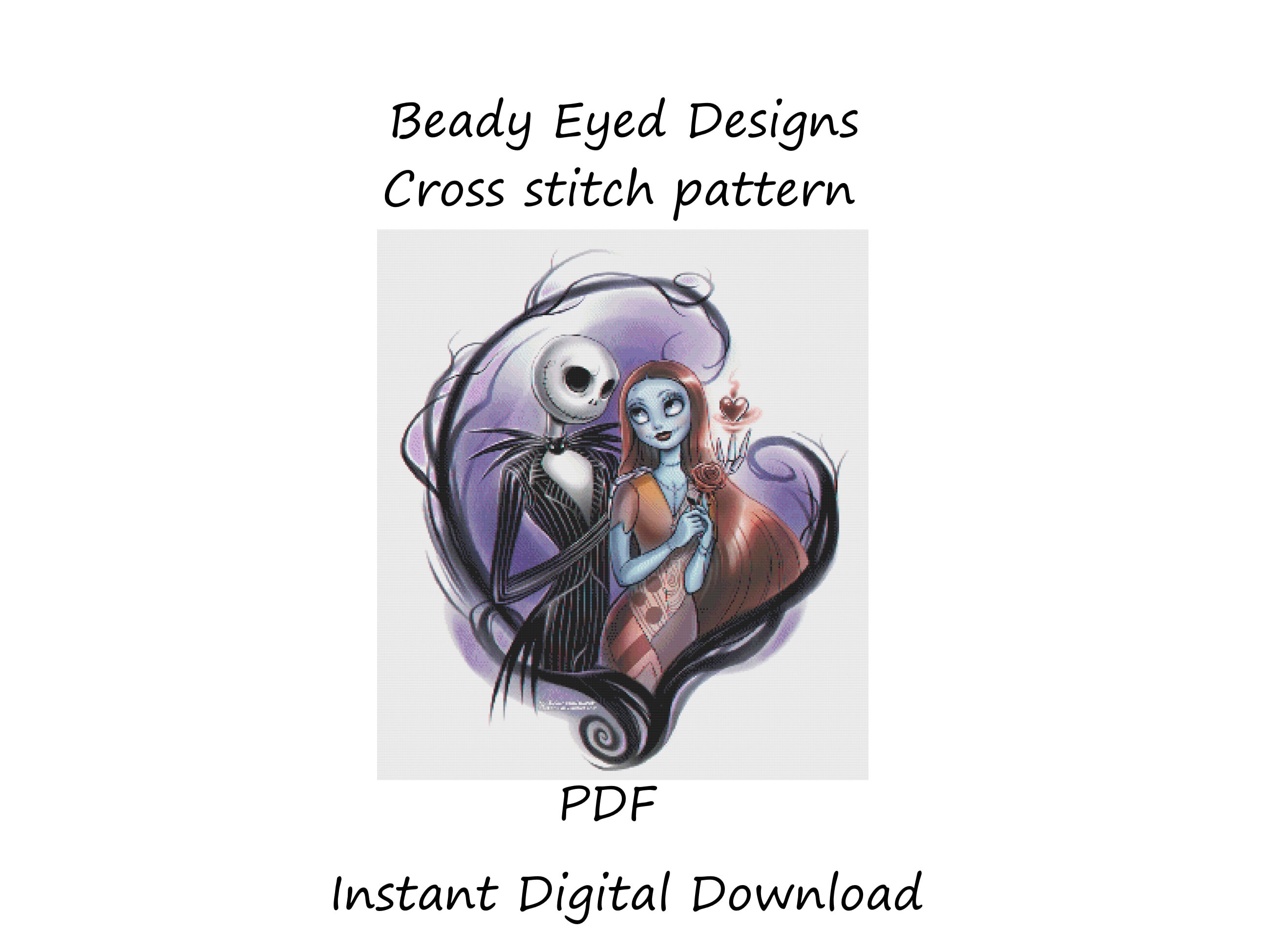 Jack & Sally Cross Stitch Pattern - Etsy
