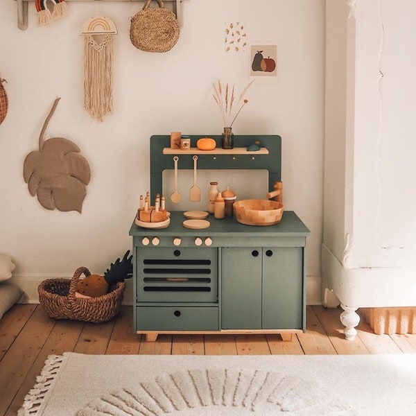 Wooden Play Kitchen - Etsy