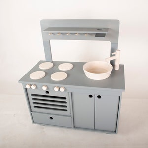 Dusty Blue Wooden Play Kitchen Kids Room Furniture - Etsy