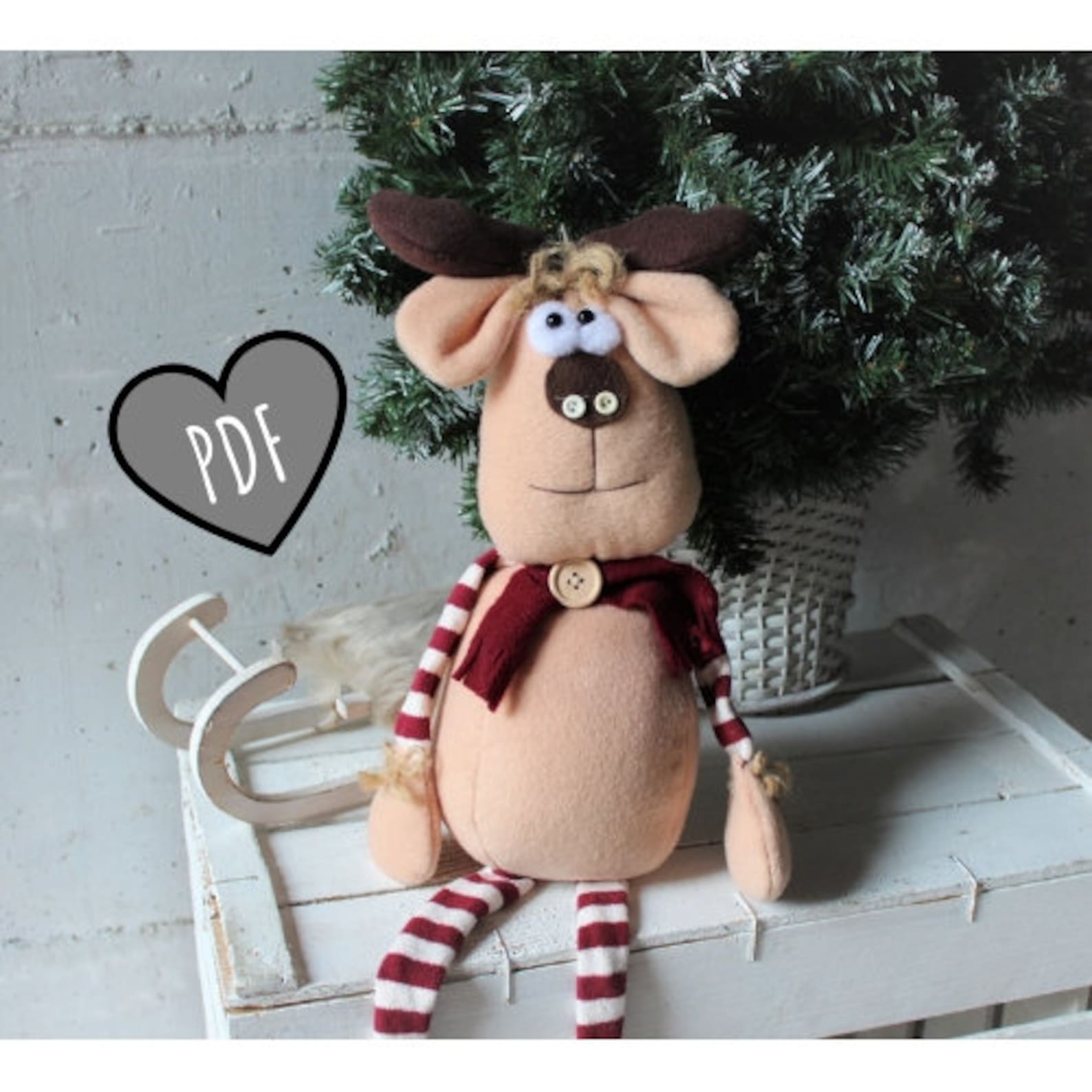 Sewing PDF Pattern Reindeer Sewing Tutorial to Make the Christmas ...