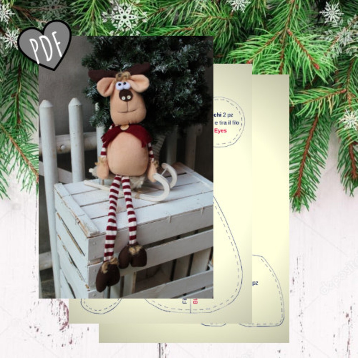 Sewing PDF Pattern Reindeer Sewing Tutorial to Make the - Etsy