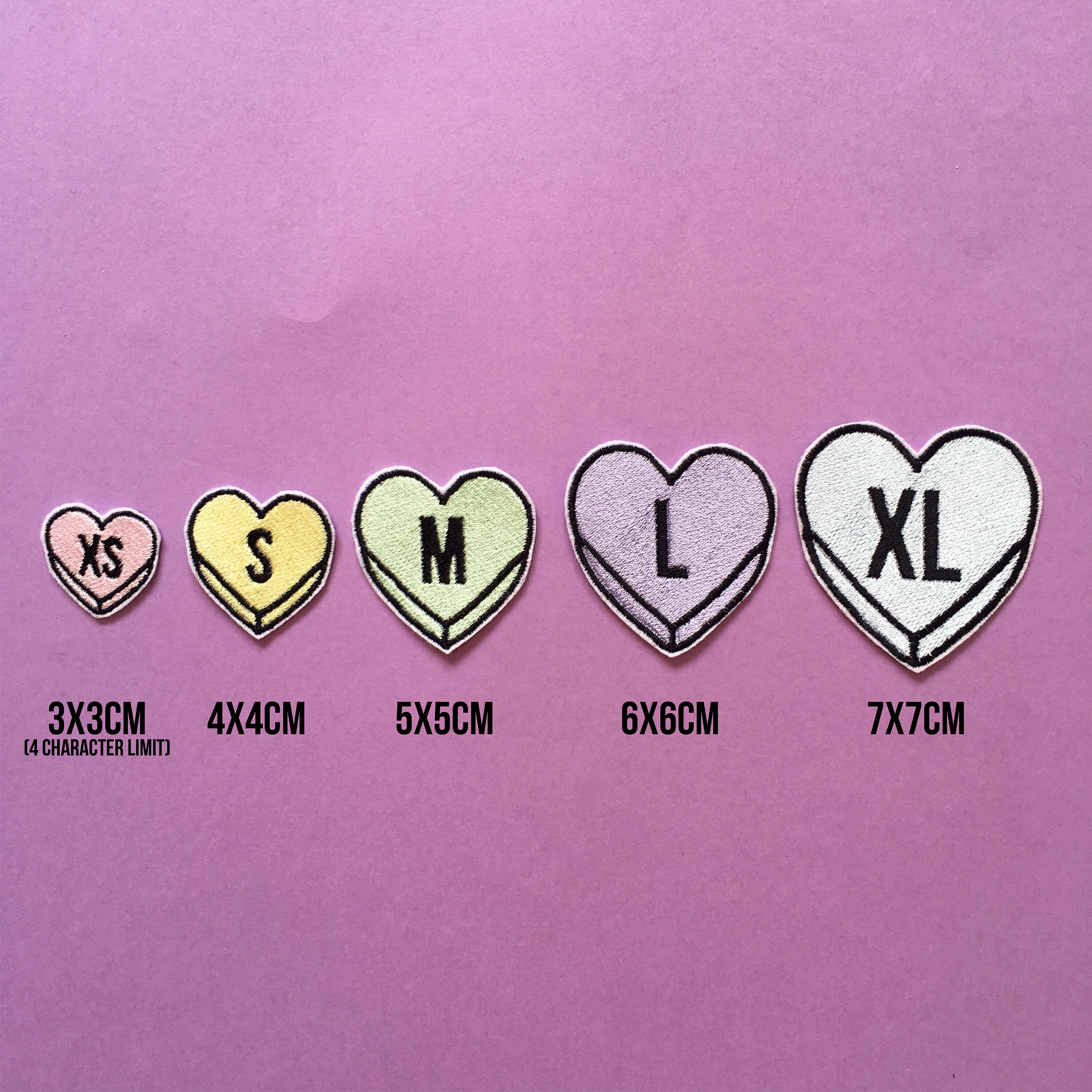 Custom Single Letter Initial Love Heart Red and Pink - Etsy