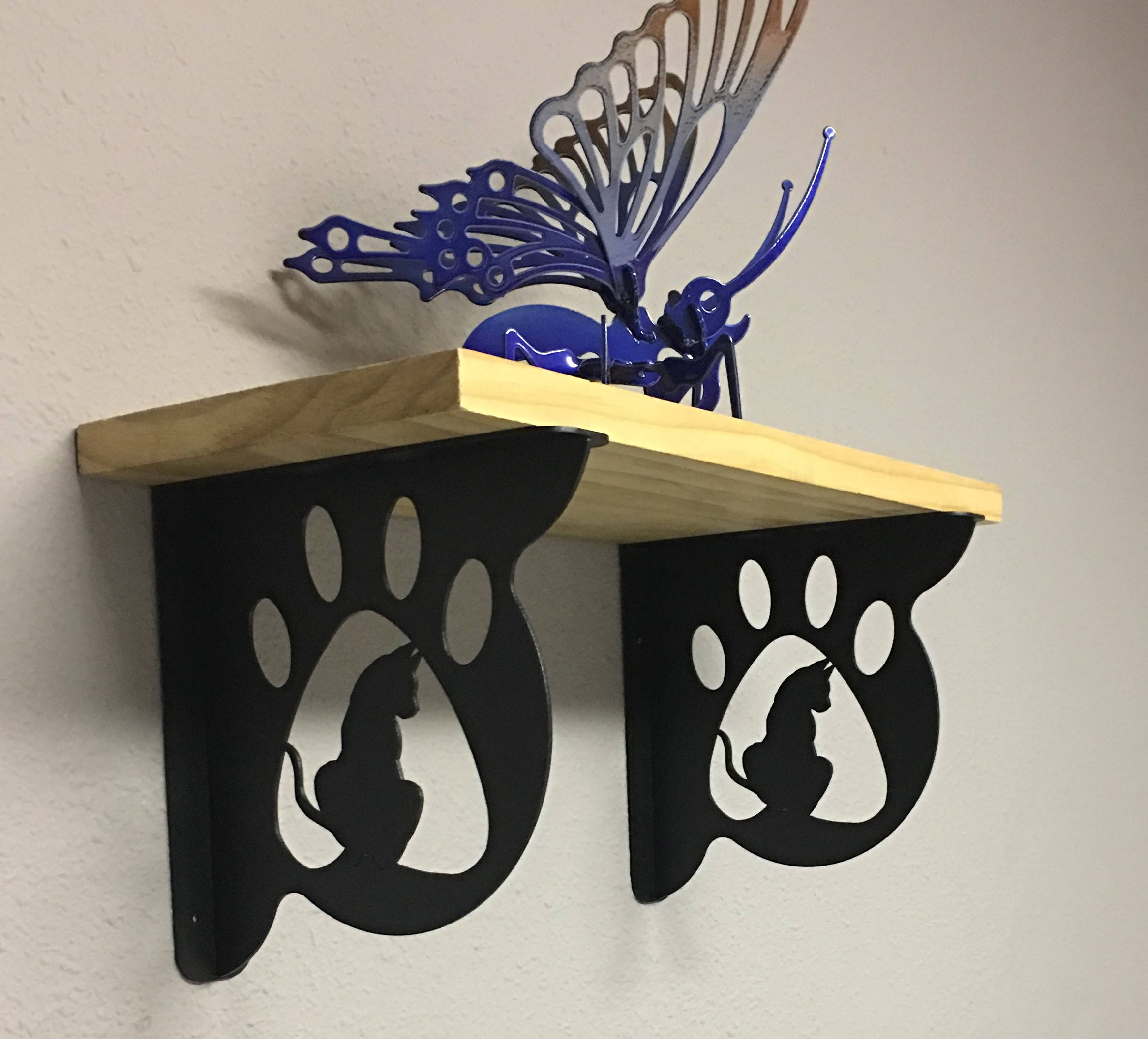 CAT PAW Decorative Shelf Brackets set of 2 Cat Decor Cat - Etsy