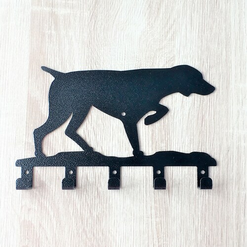 GSP sm German Shorthair Pointer on Point Dog Leash Hanger/ - Etsy
