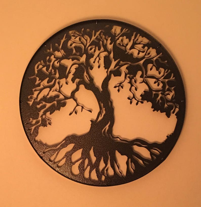 SMALL TREE of LIFE 13" Metal Art, Tree With Roots, Tree Wall Hanging ...