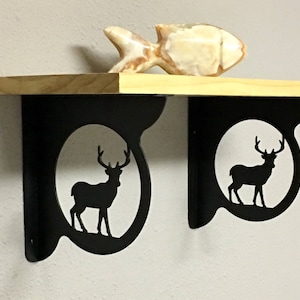 DEER PROFILE Decorative Shelf Brackets (set of 2), Deer Decor, Wildlife ...