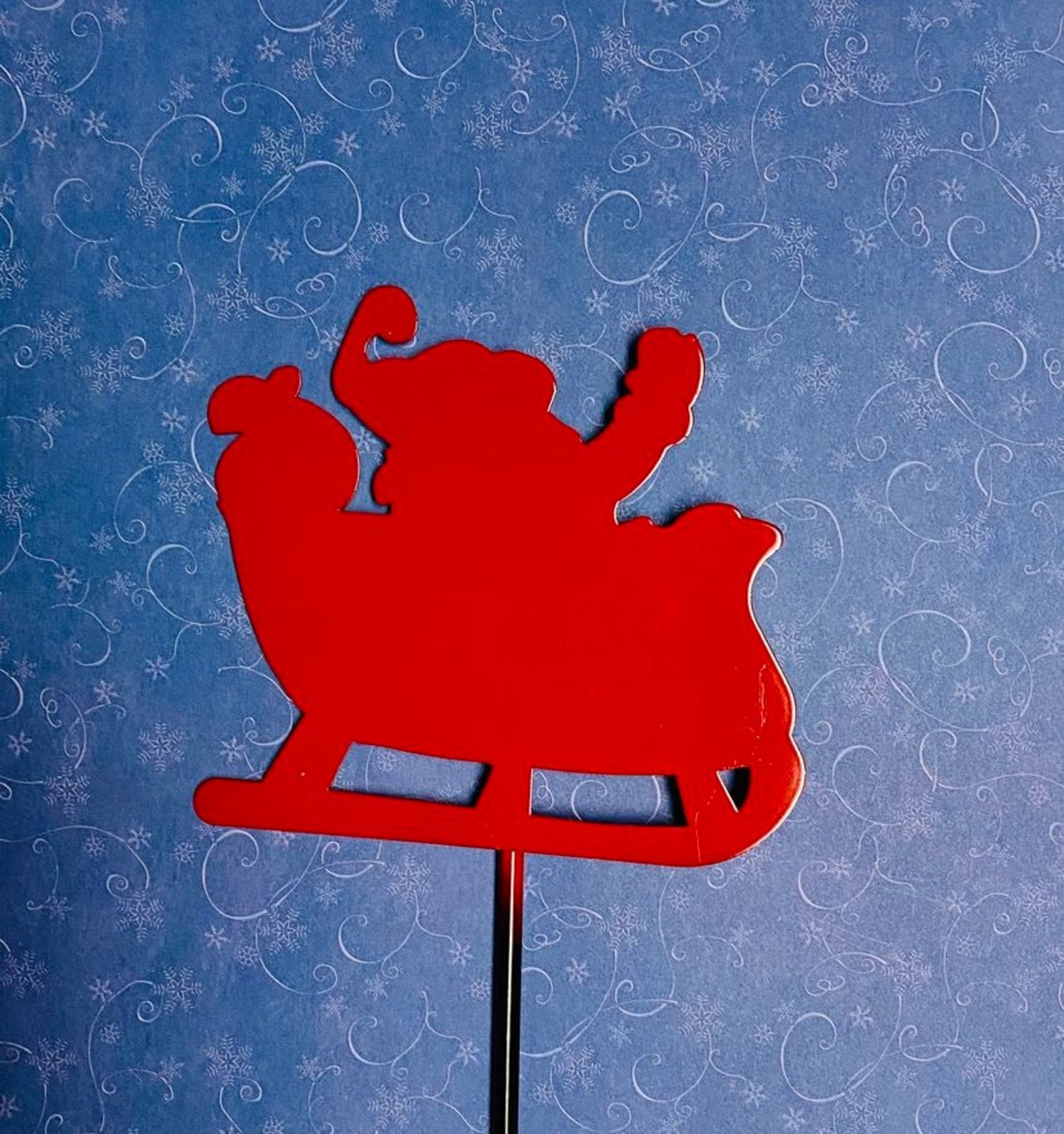 Metal SANTA SLEIGH Yard Stake Garden Stake Christmas Yard - Etsy