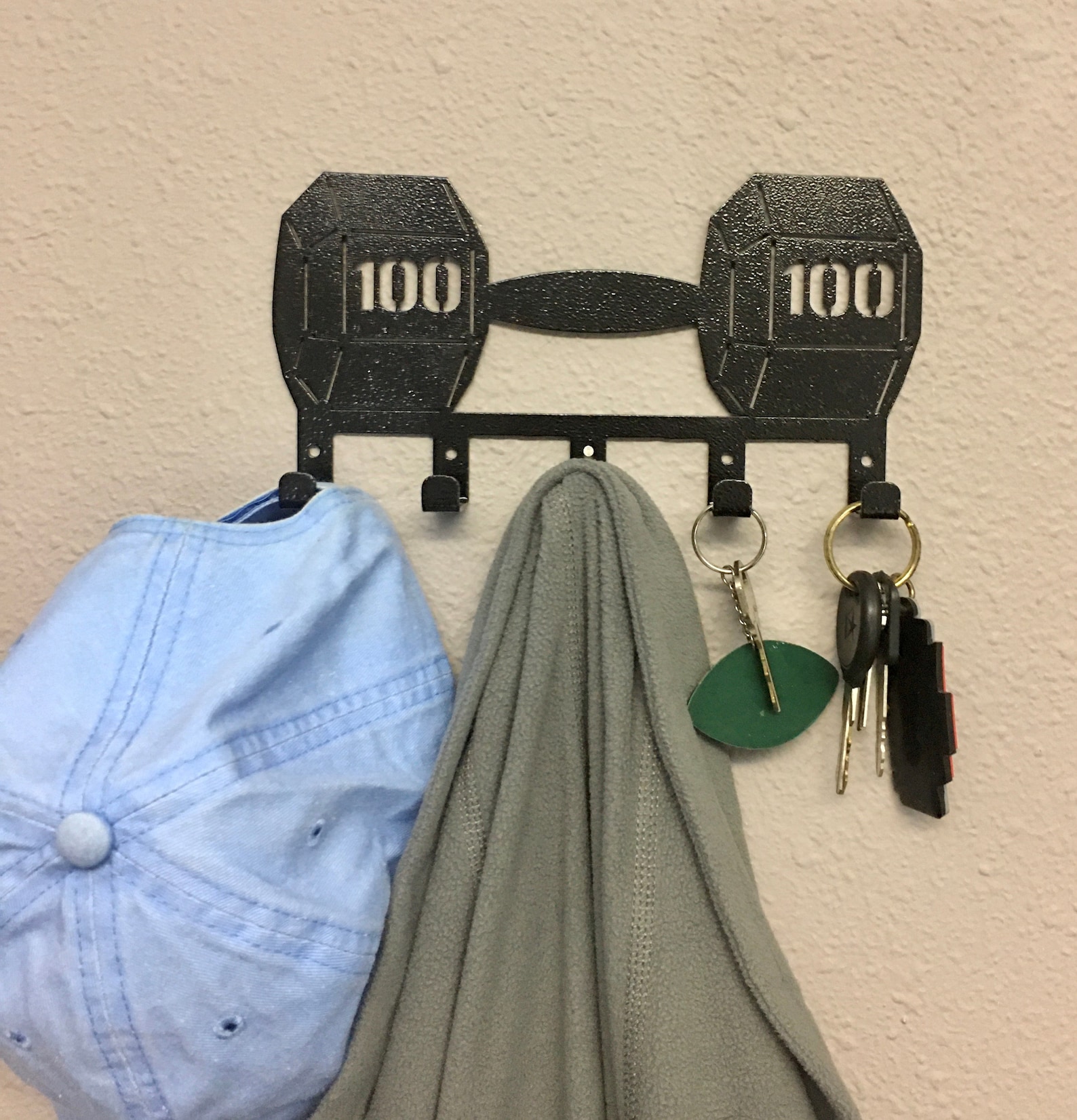100 DUMBBELL WEIGHT Wall Hook Hanger, Organizational Wall Hook, Weight ...