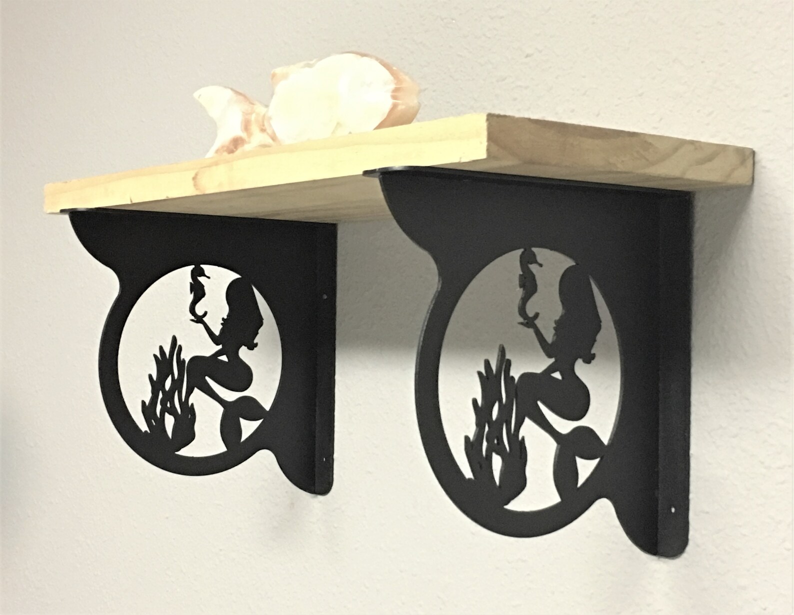 MERMAID Decorative Shelf / Corner Brackets (set of 2), Mermaid Decor ...
