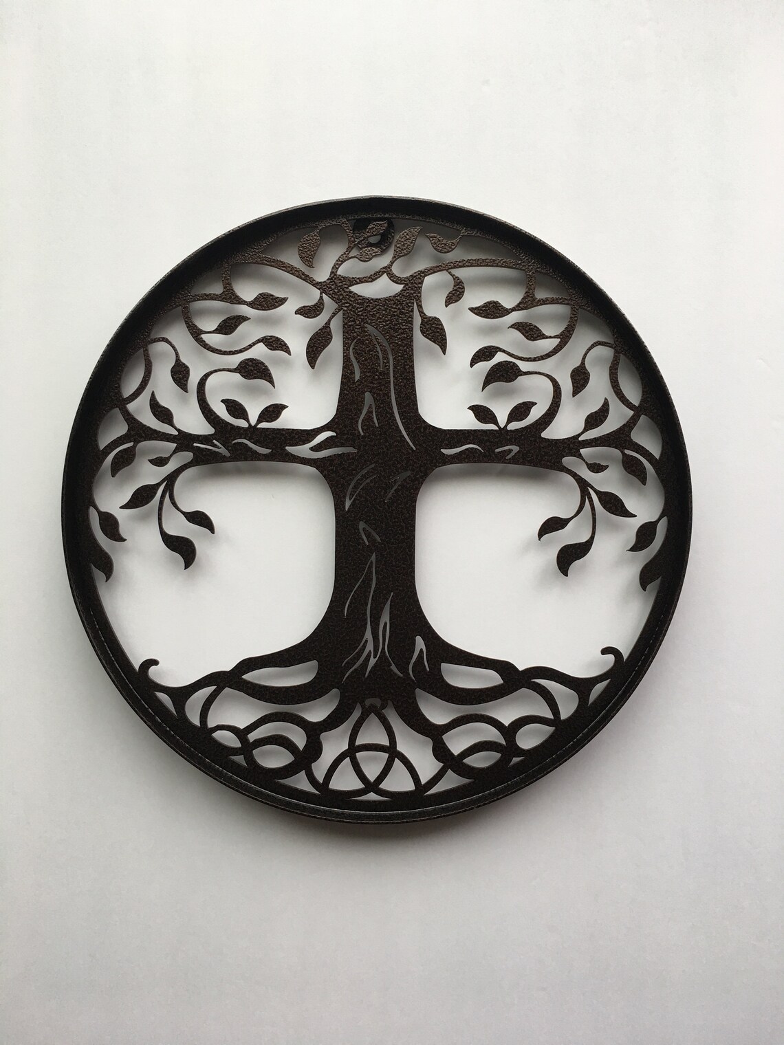 Small CROSS TREE of LIFE 13" Metal Art, Tree With Roots, Modern Tree ...
